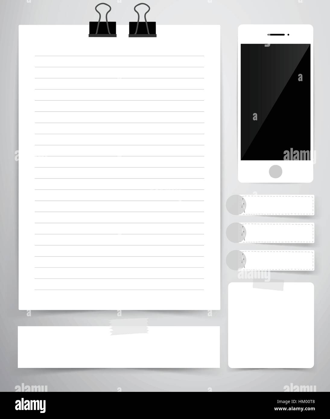 Paper sheet, Cute note papers and mobile phone, Business working ...