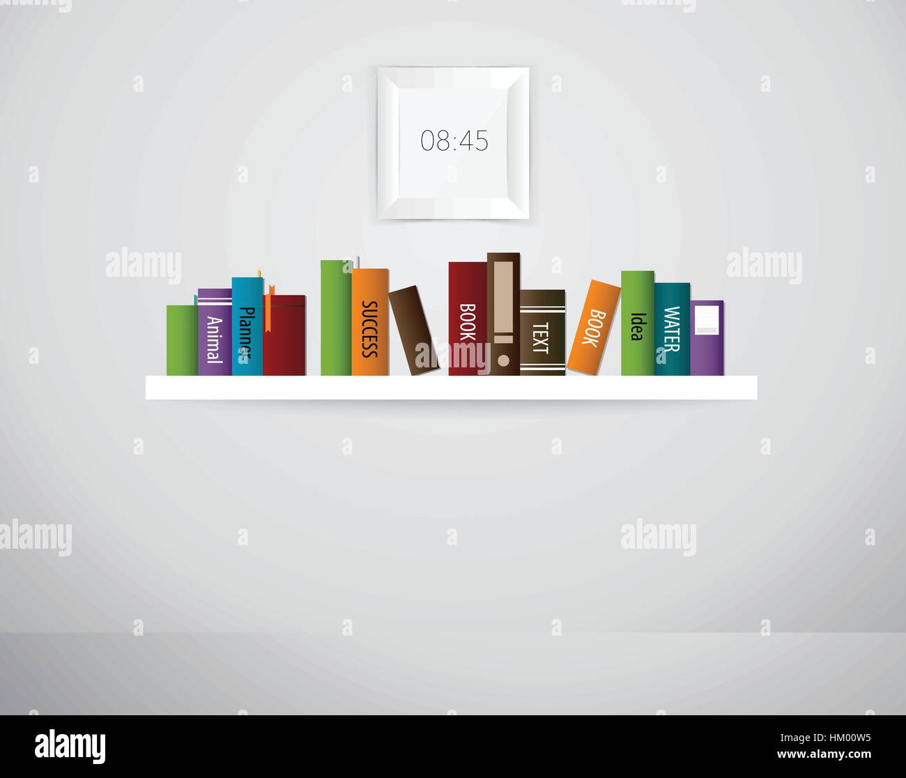 Book shelf. Vector illustration Stock Vector Image & Art - Alamy