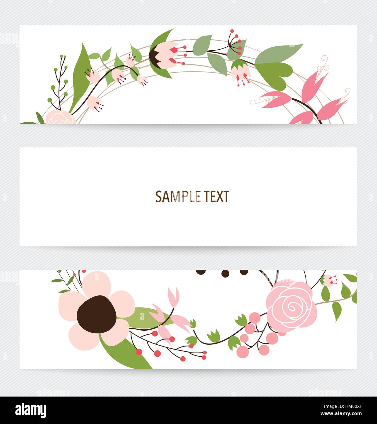Flower vector background brochure template. Set of floral cards. Vector ...