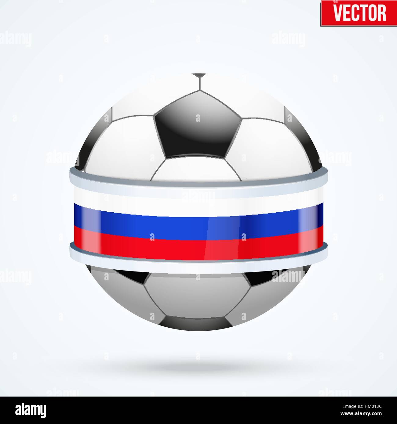 Football ball with Russian flag Stock Vector Image & Art - Alamy
