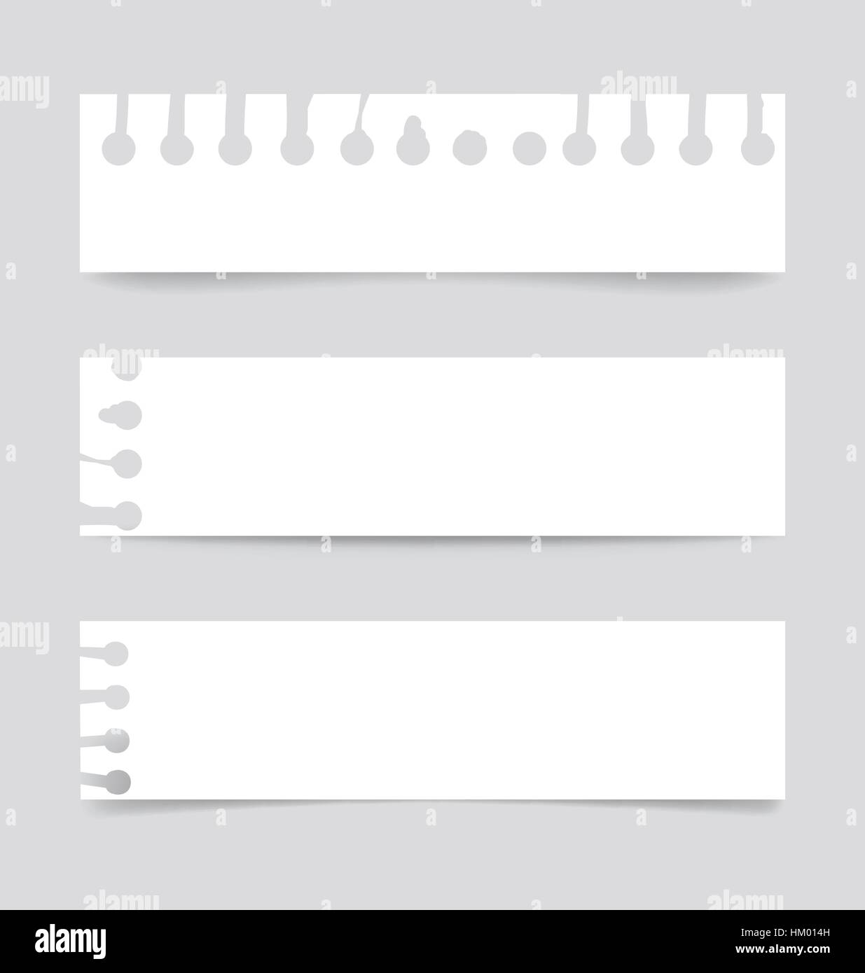 Collection of various white note papers, ready for your message. Vector ...