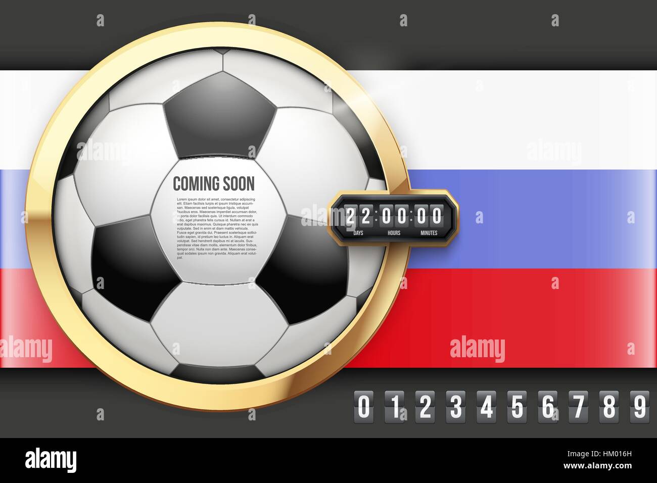 Football Coming Soon and countdown timer Stock Vector Image & Art - Alamy