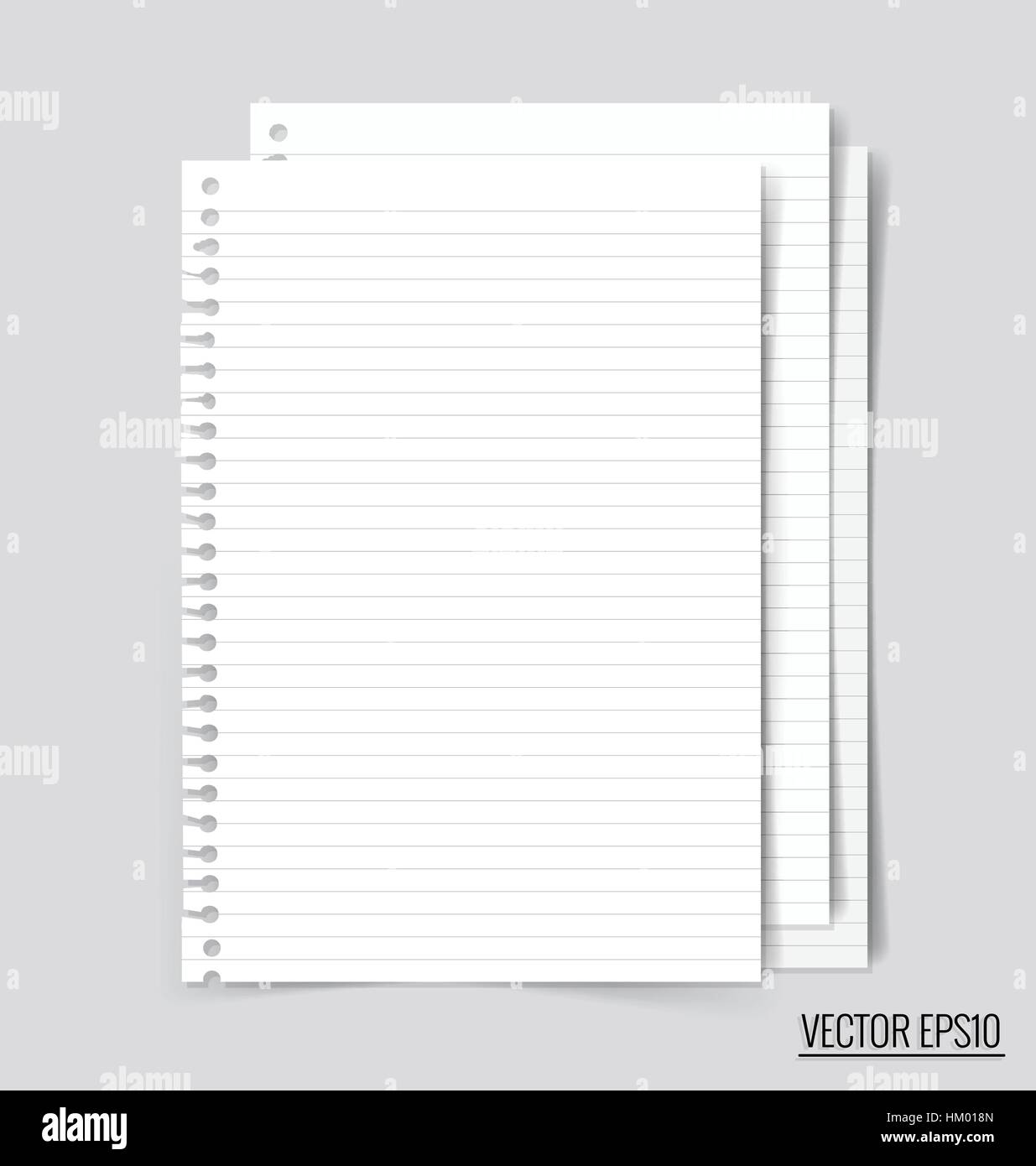 Collection of white note papers, ready for your message. Vector ...