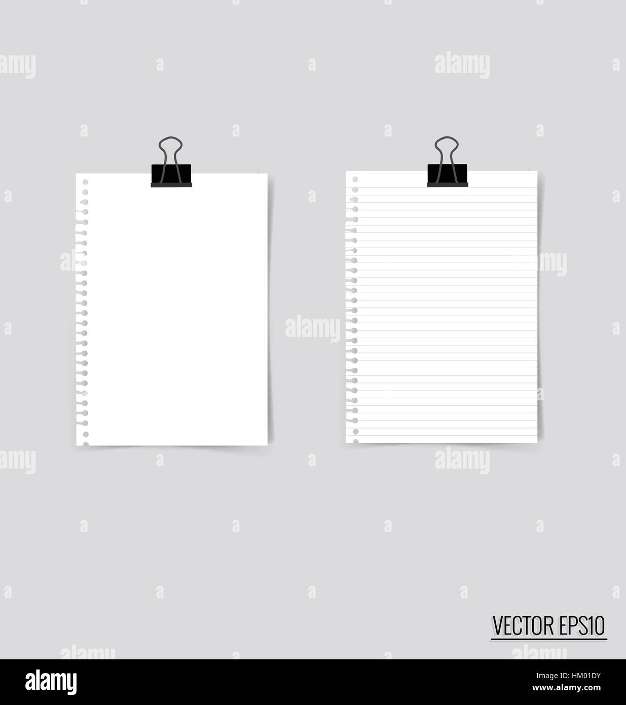 Collection of various white papers, ready for your message. Vector ...