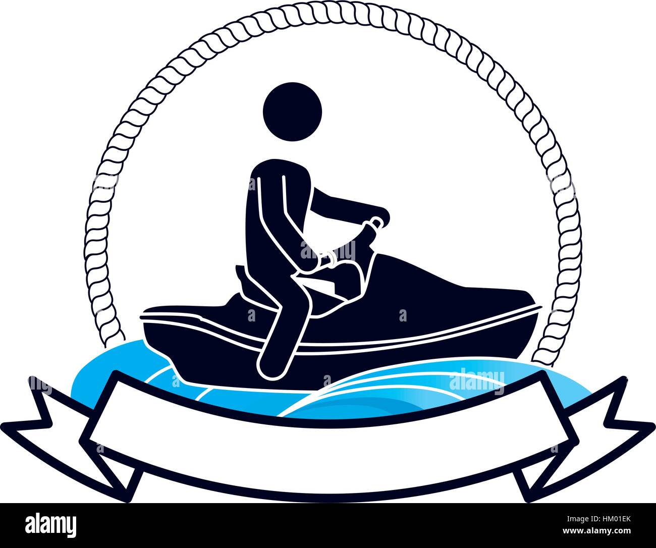 jet ski Extreme sport athlete avatar vector illustration design Stock ...