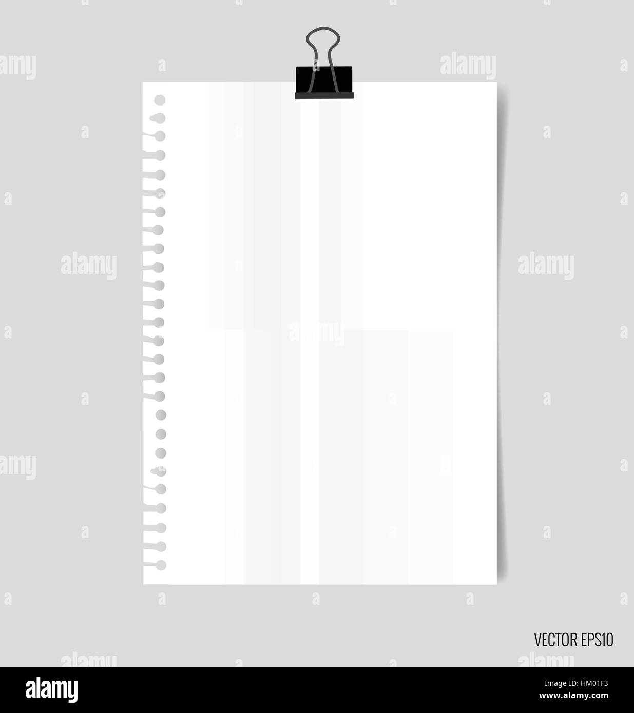 Collection of white papers, ready for your message. Vector illustration ...
