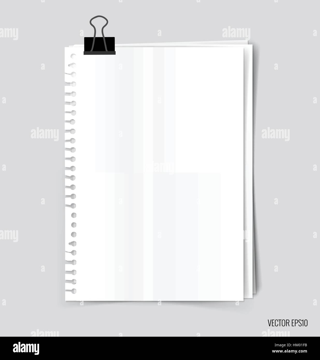 Collection of white papers, ready for your message. Vector illustration ...