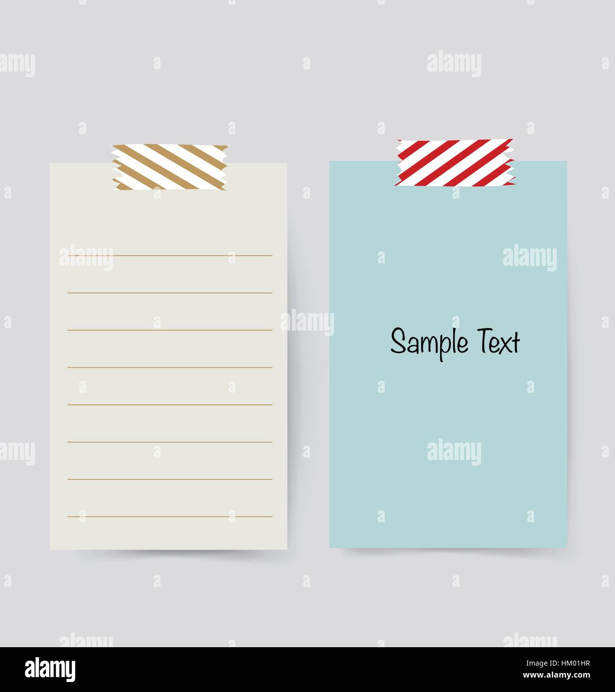Collection of various note papers, ready for your message. Vector ...