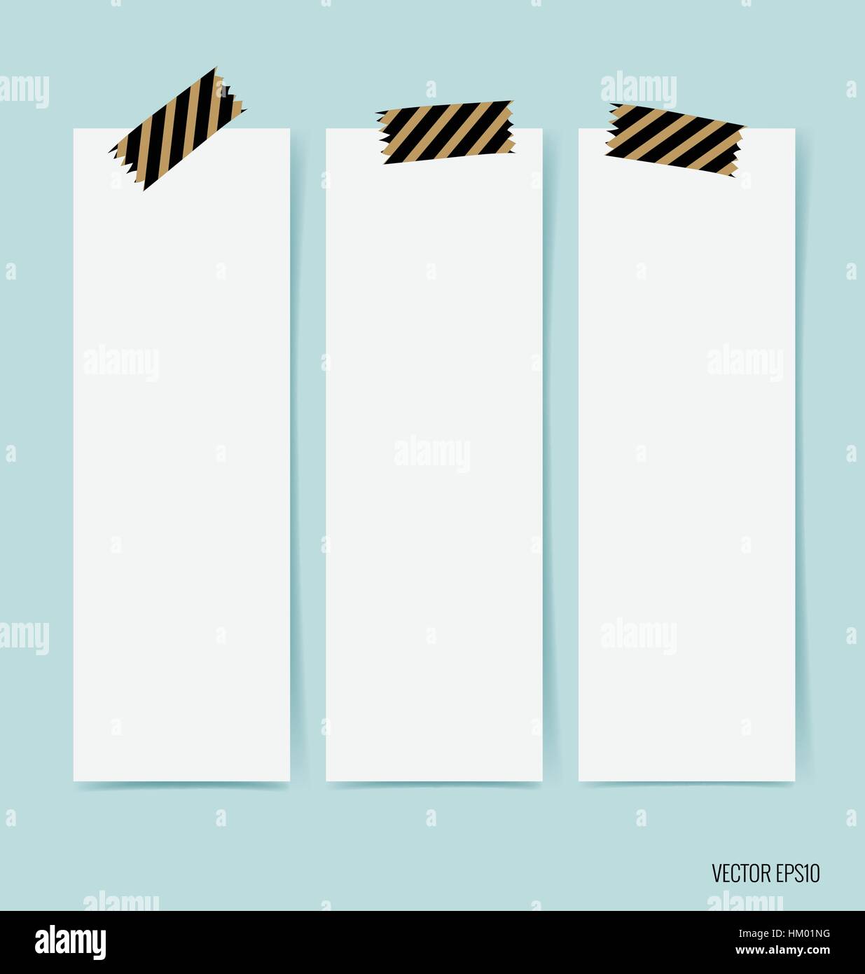 Blank white note papers, ready for your message. Vector illustration ...