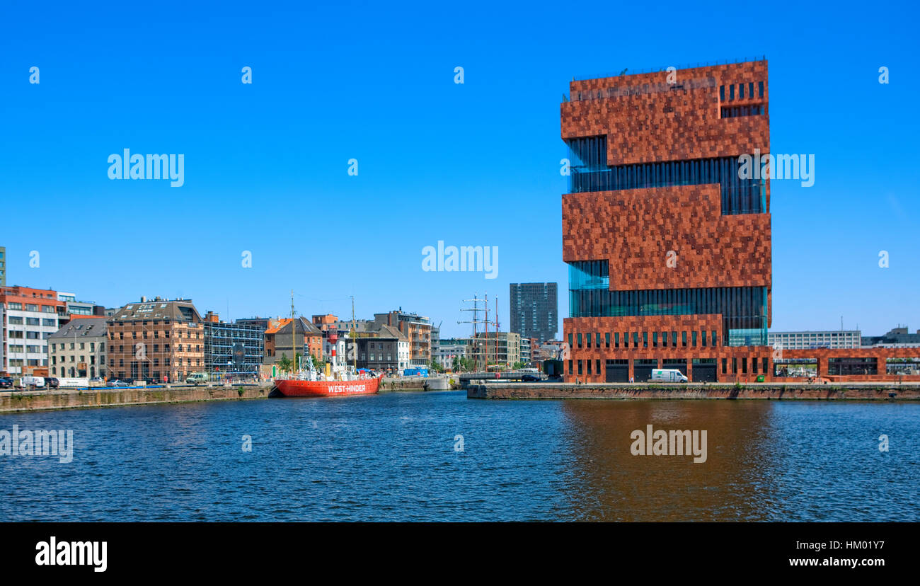 The Aan De Stroom (MAS) museum in Antwerp Stock Photo - Alamy