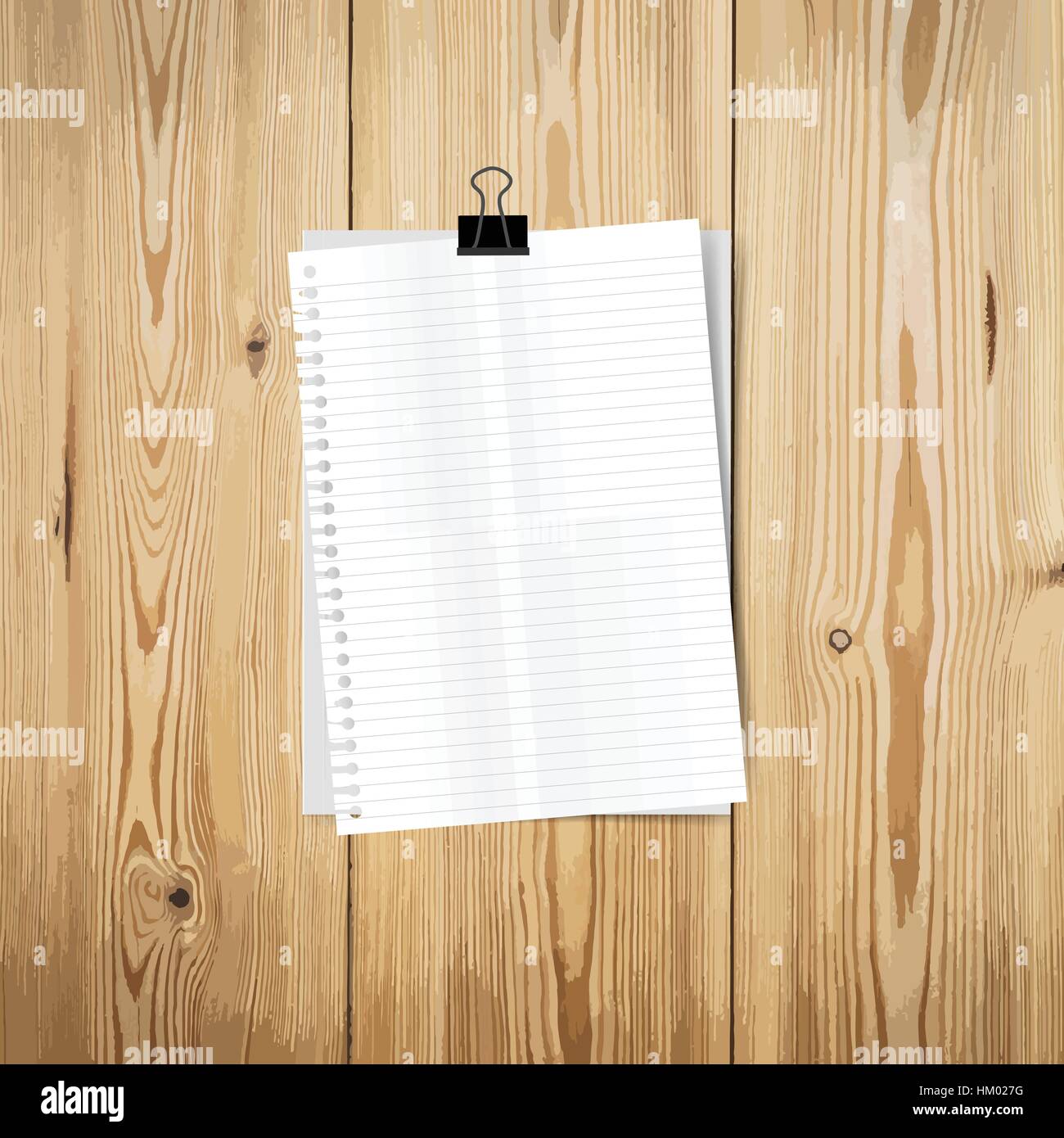 Blank white papers, ready for your message. Vector illustration Stock ...