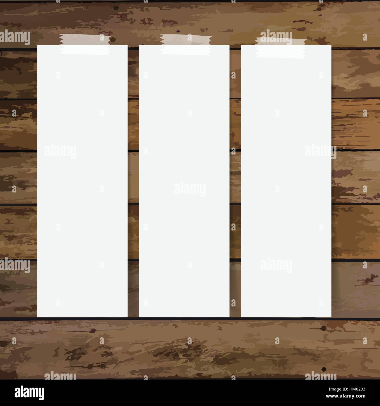 Blank white note papers, ready for your message. Vector illustration ...