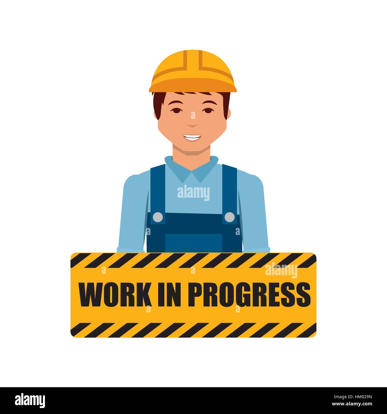 construction worker cartoon over white background. under construction ...