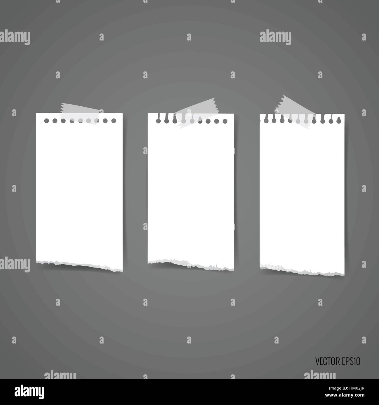 White torn note papers. Vector illustration Stock Vector Image & Art ...