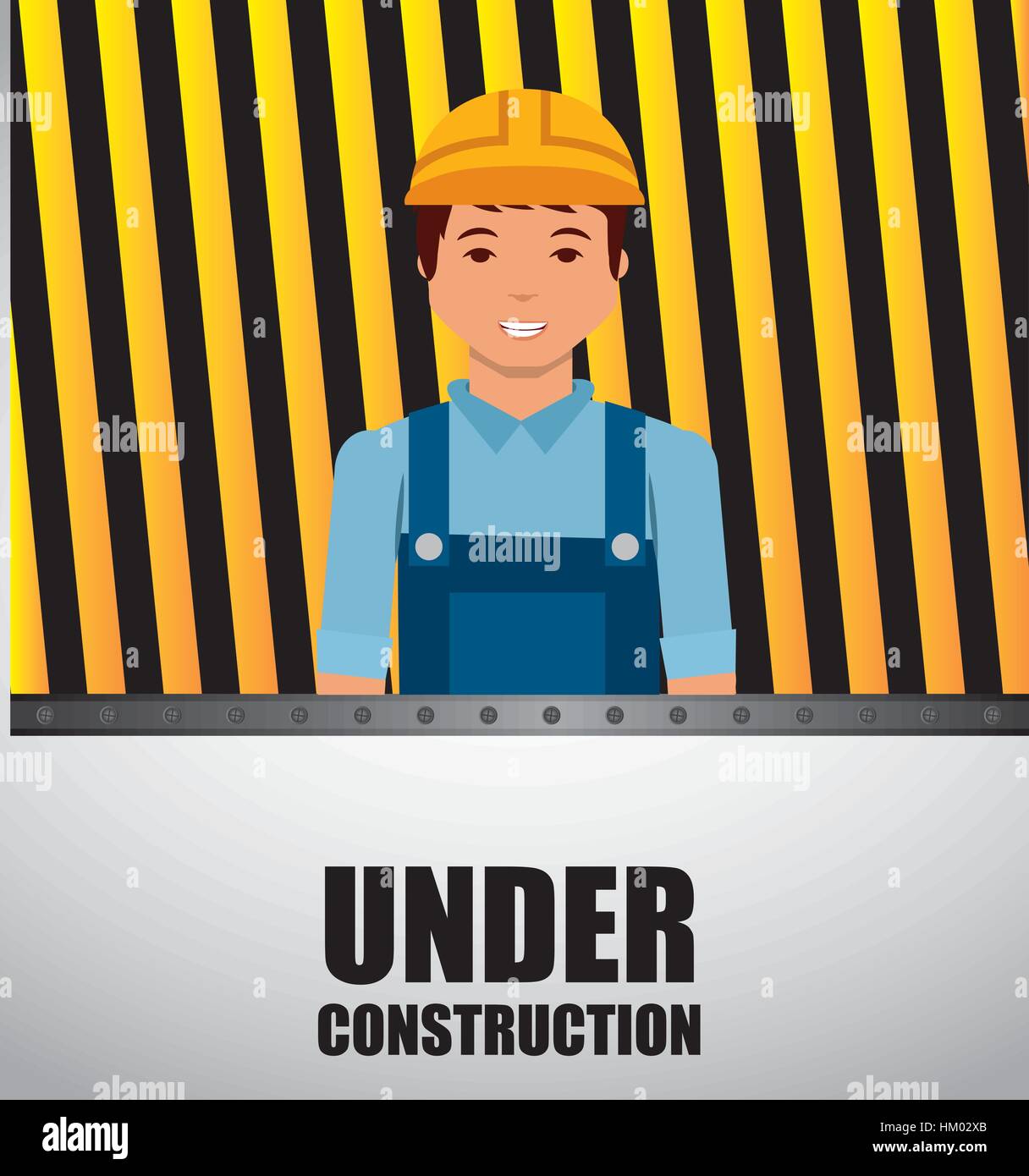 construction worker cartoon. under construction concept. colorful ...