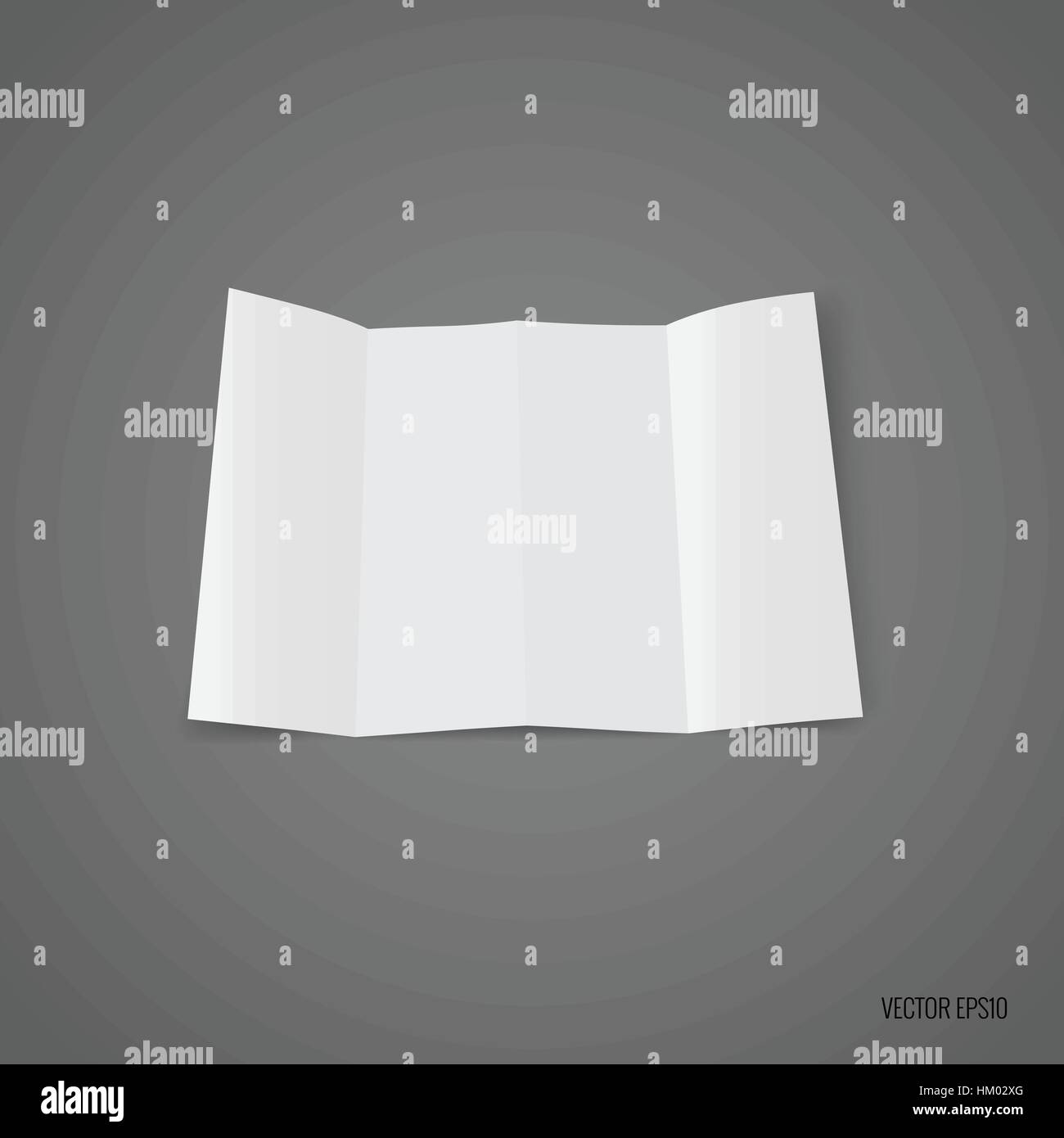 Four - fold white template paper. Vector illustration Stock Vector ...