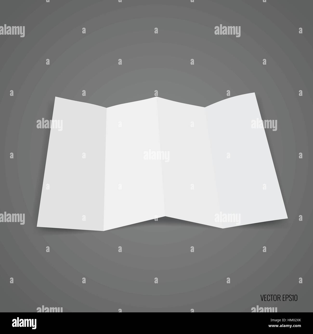 Four - fold white template paper. Vector illustration Stock Vector ...