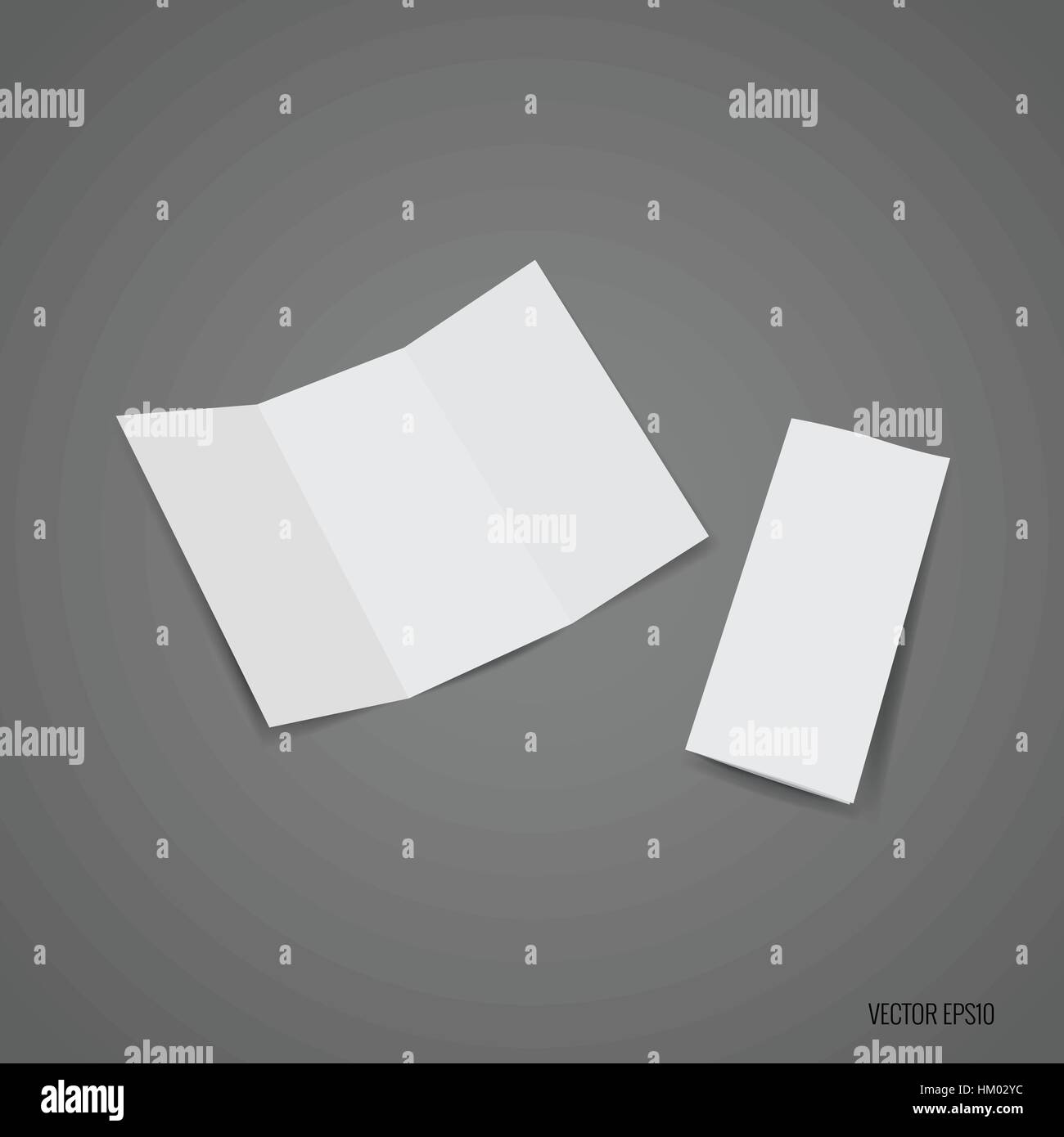 Tri fold paper white background Stock Vector Images - Alamy