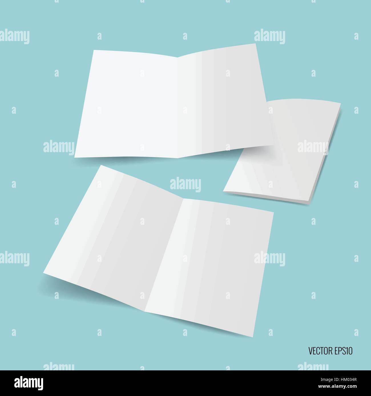 Bifold white template paper vector hi-res stock photography and images ...