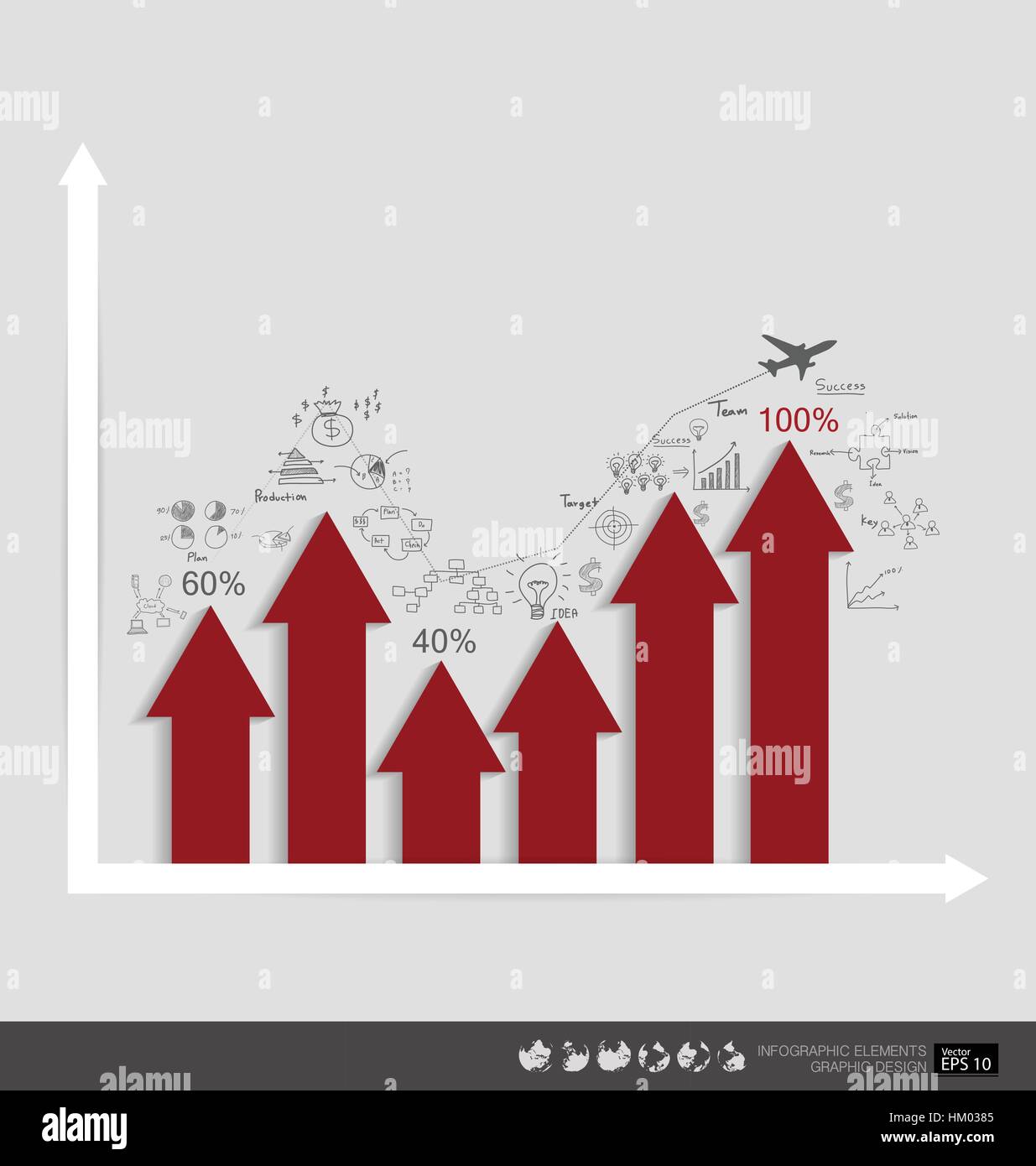 Modern design graph. Business graph to success, can use for business ...