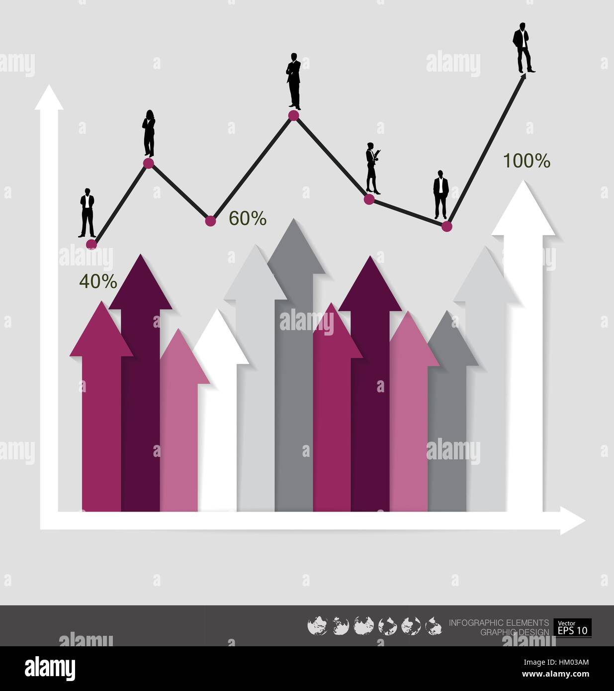 Modern design graph. Business graph to success, can use for business ...