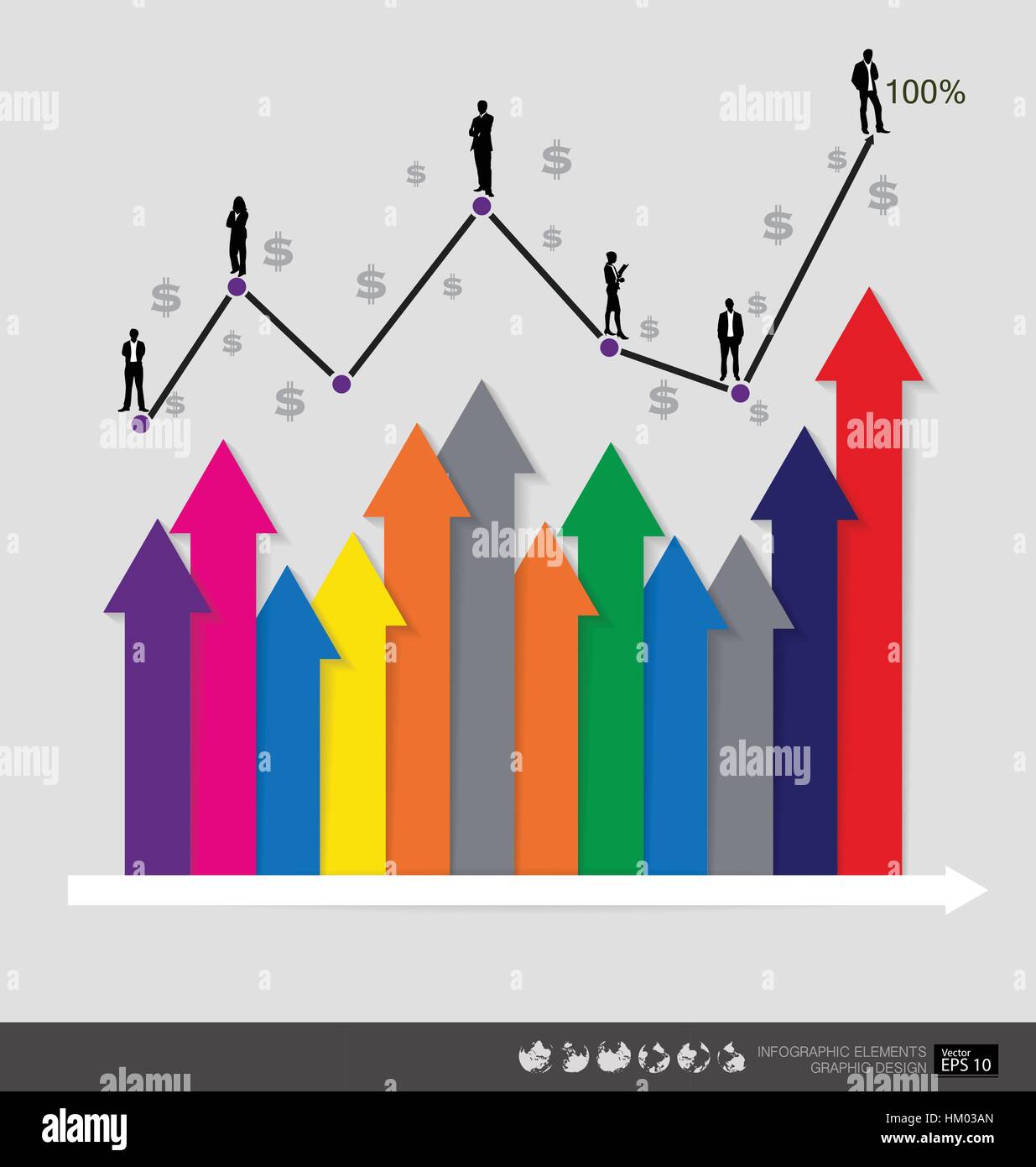 Modern design graph. Business graph to success, can use for business ...