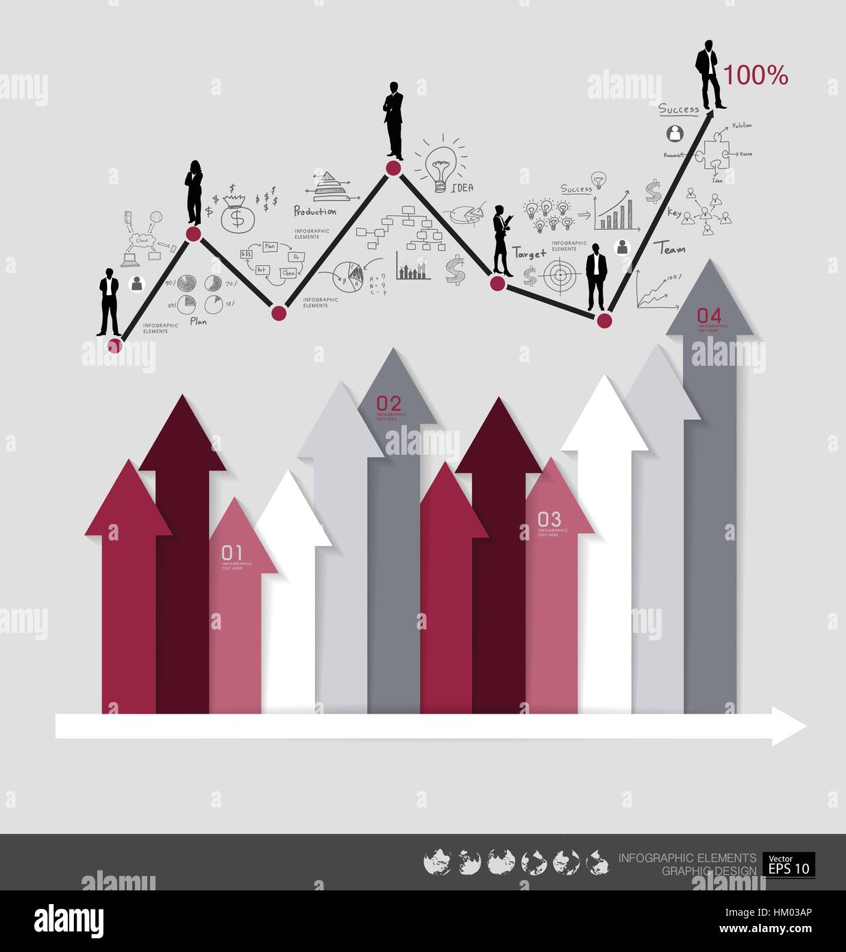 Modern design graph. Business graph to success, can use for business ...