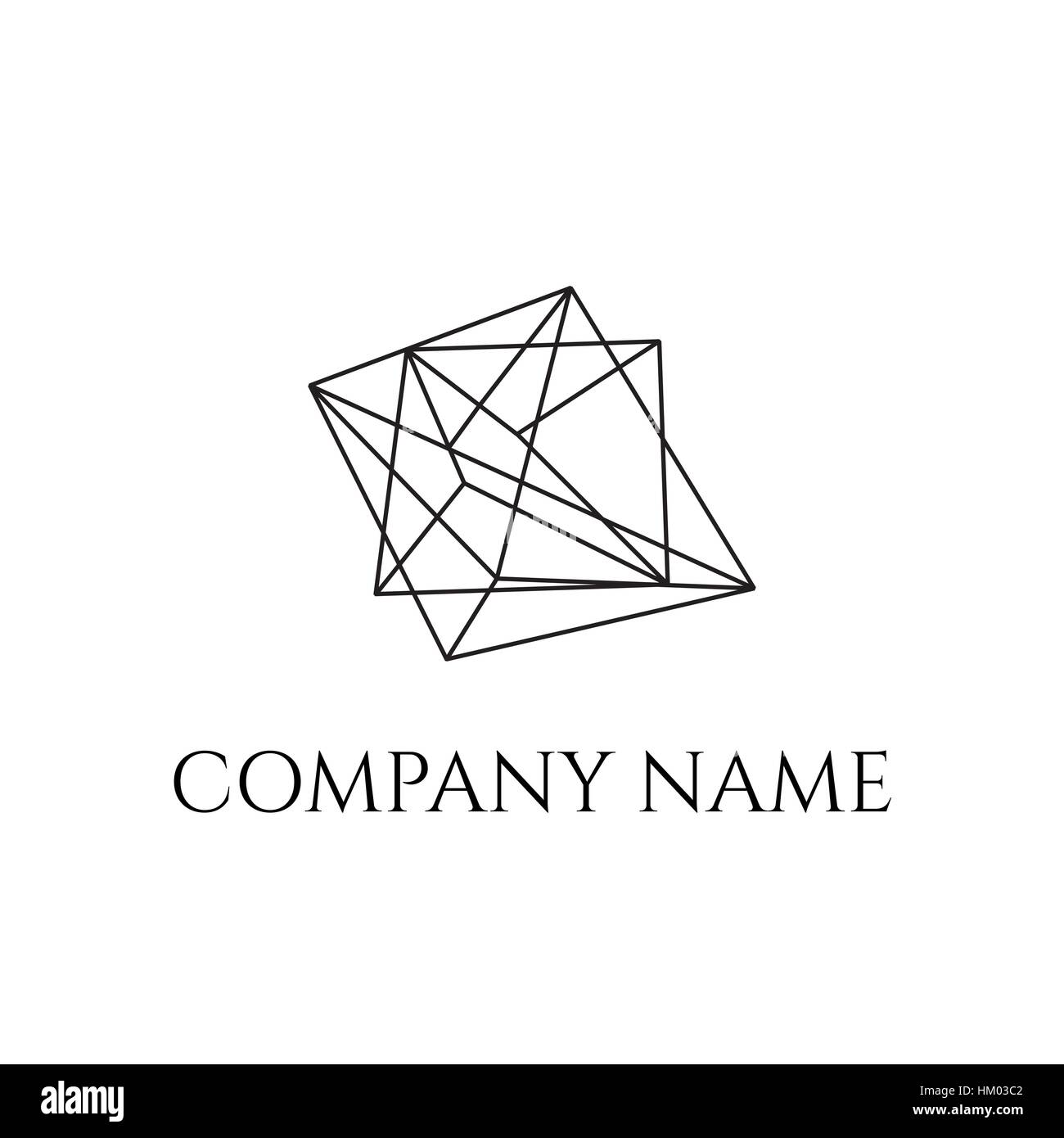 Abstract geometric linear logo in perspective Stock Vector Image & Art ...