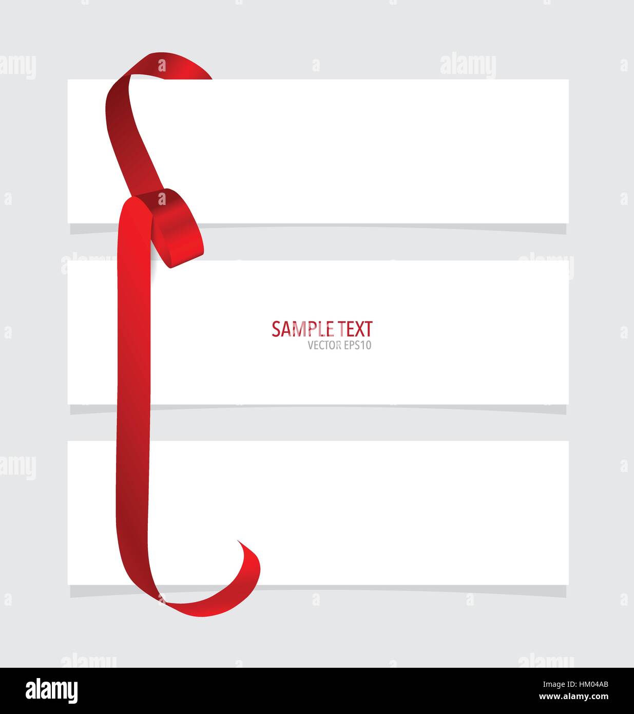 Cards with red ribbon. Vector illustration Stock Vector Image & Art - Alamy