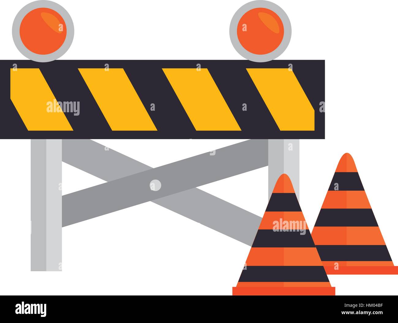 fence light construction sign vector illustration design Stock Vector ...