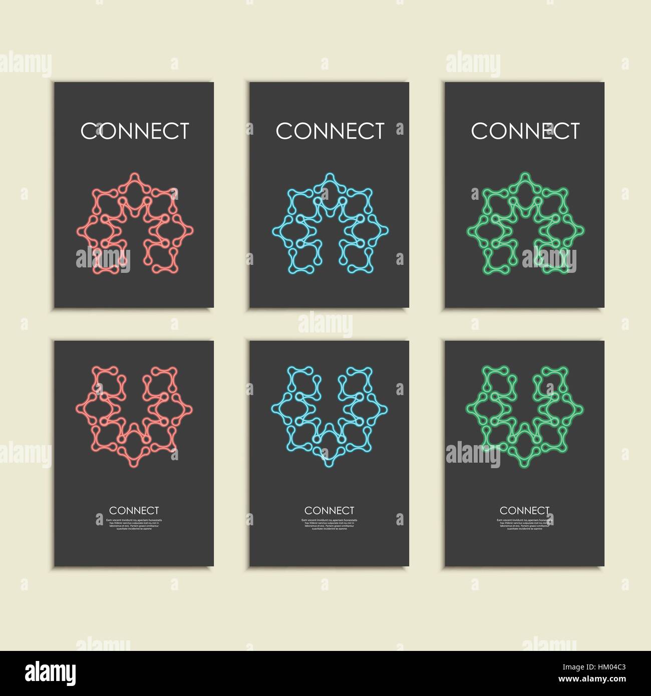 Abstract connect figure on brochure template Stock Vector Image & Art ...