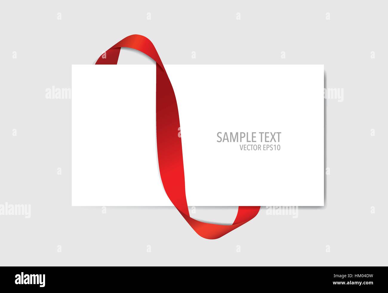 Cards with red ribbons. Vector illustration Stock Vector Image & Art ...
