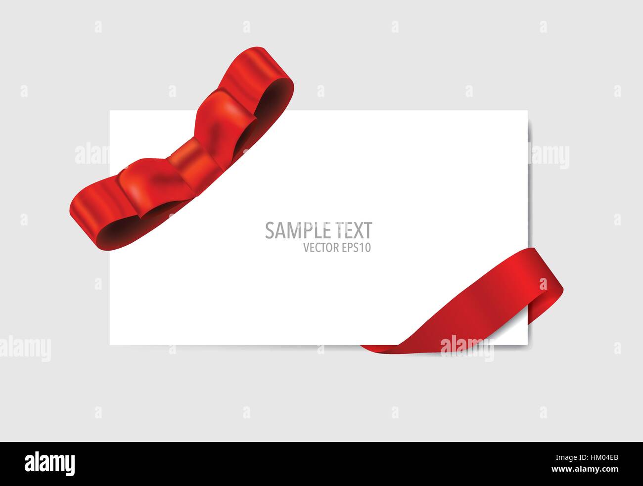 Cards with red ribbons. Vector illustration Stock Vector Image & Art ...
