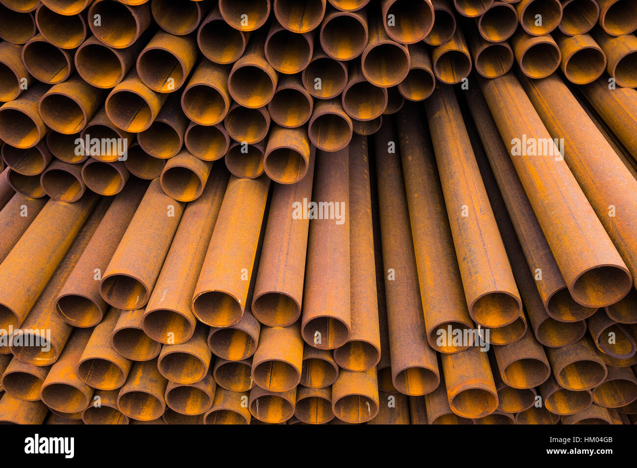 Pile of metal steel pipes Stock Photo - Alamy