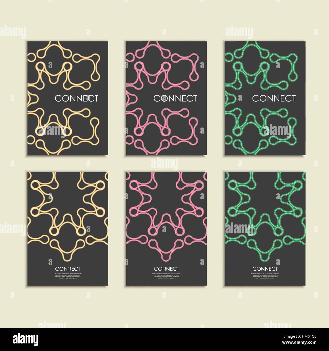 Abstract connect figure on brochure template Stock Vector Image & Art ...