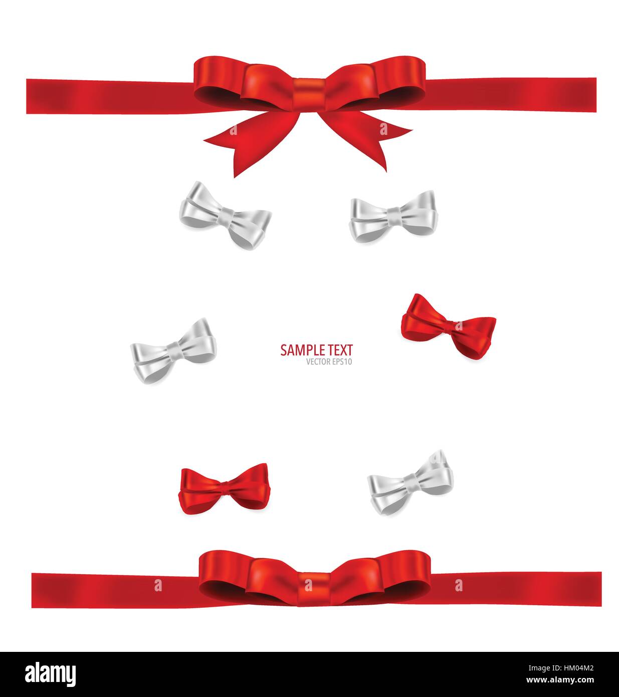 Shiny red ribbon on white background. Vector illustration Stock Vector ...