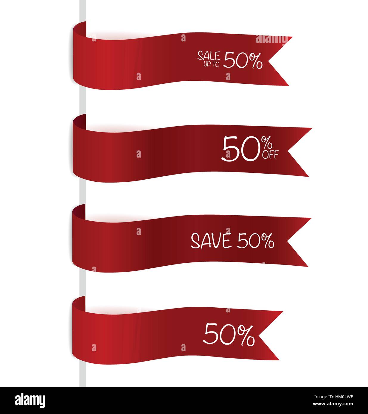 Shiny ribbon promotional products design with copy space. Vector ...