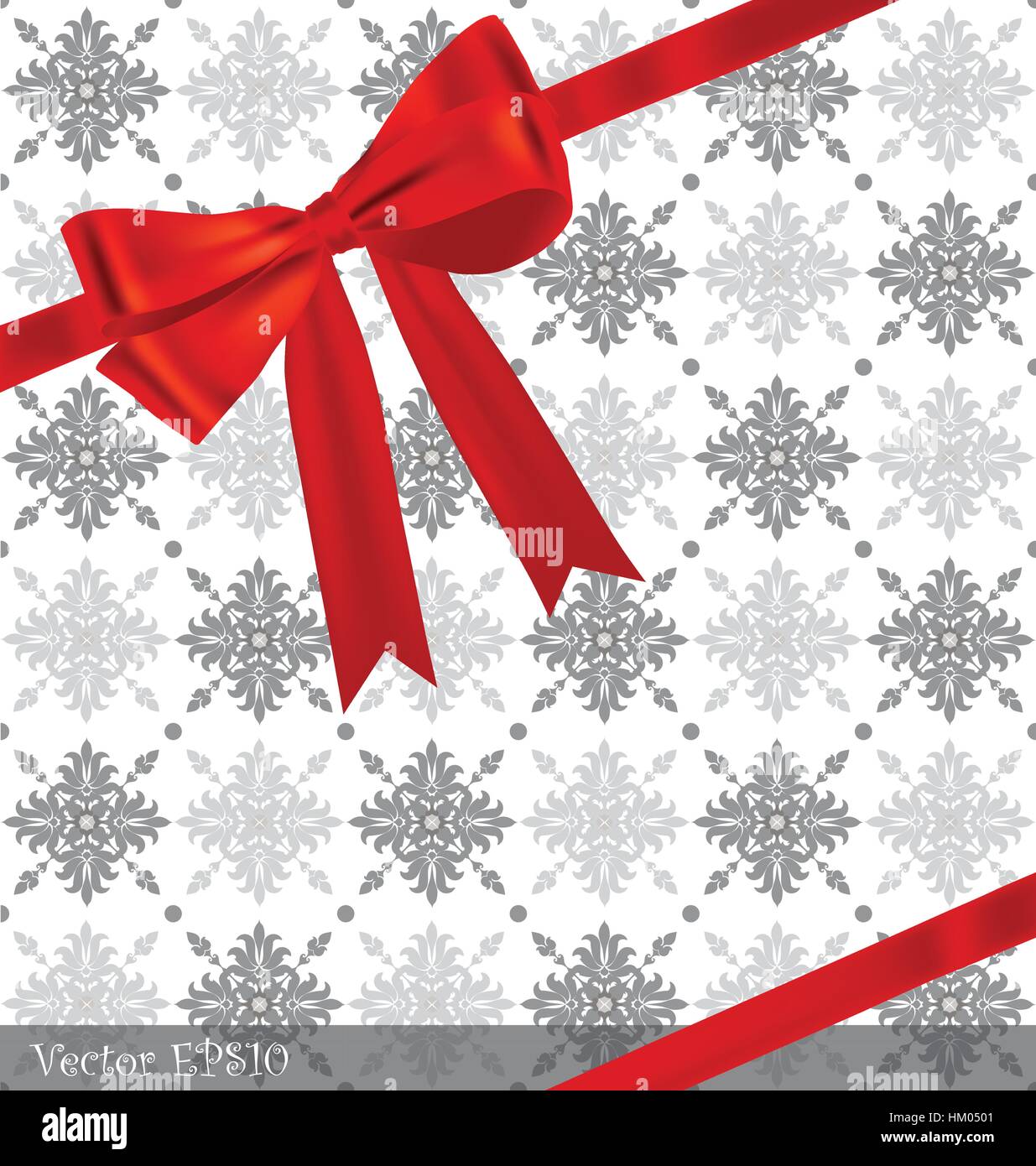 Vintage background with red ribbon. Vector illustration Stock Vector ...