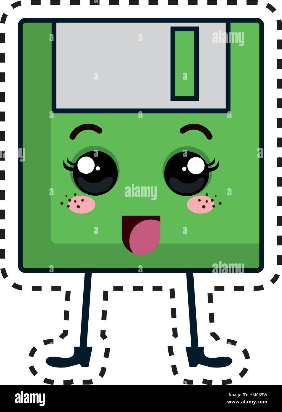 floppy disk kawaii character vector illustration design Stock Vector ...