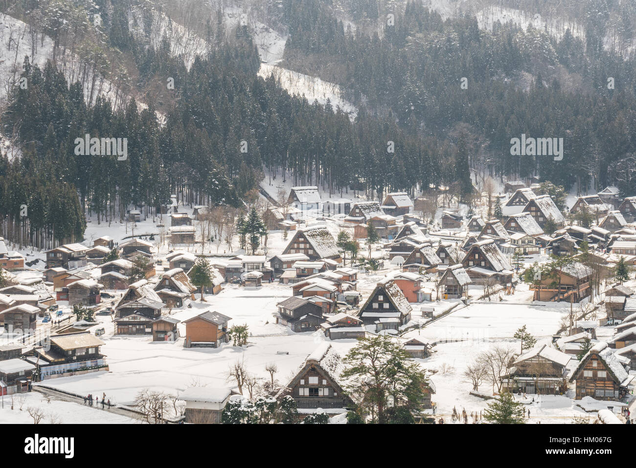 Winter Of Shirakawago with snow falling , Japan Stock Photo - Alamy