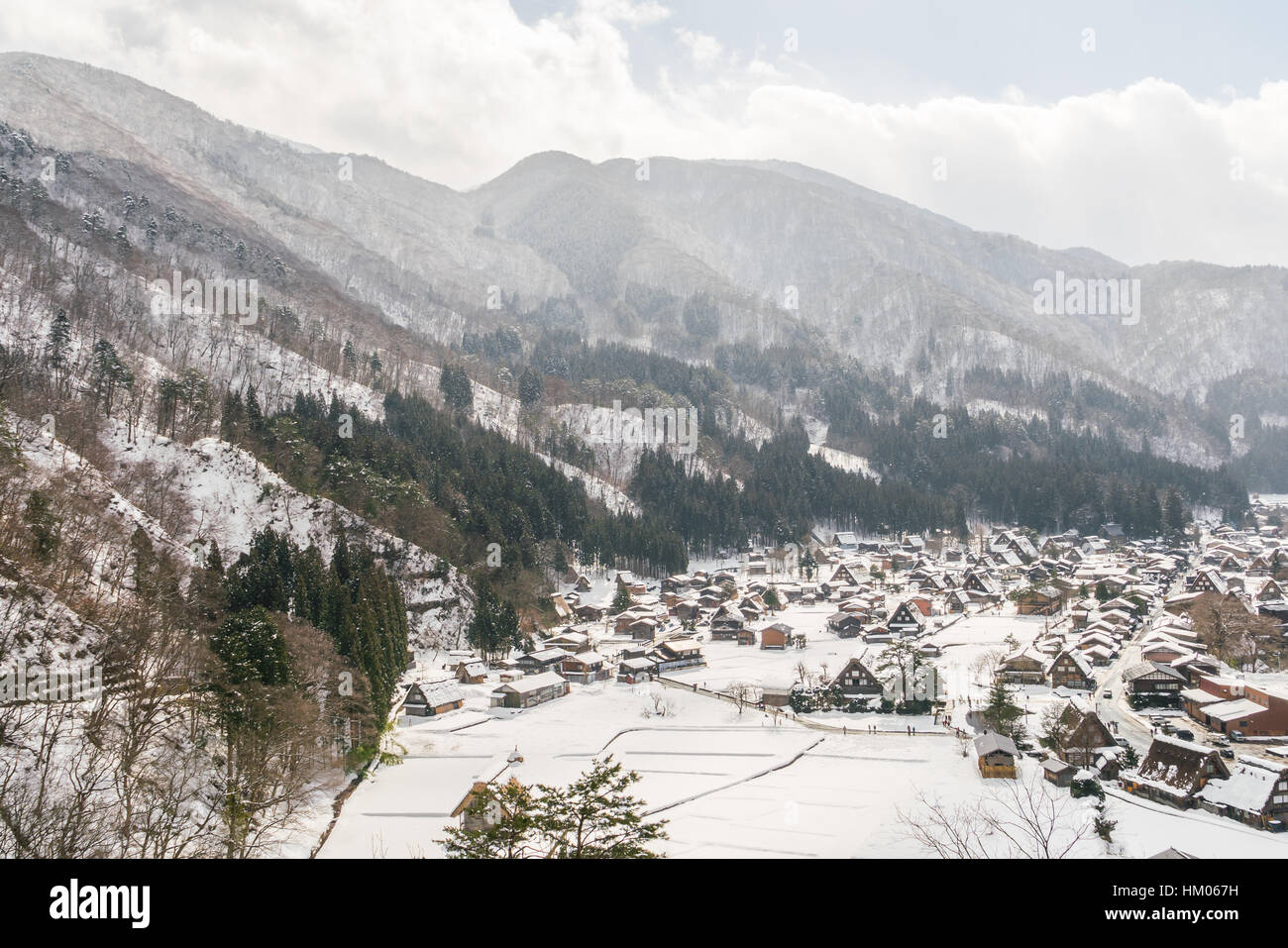 Winter Of Shirakawago with snow falling , Japan Stock Photo - Alamy