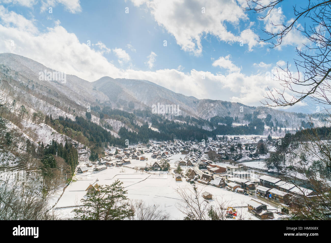 Winter Of Shirakawago with snow falling , Japan Stock Photo - Alamy