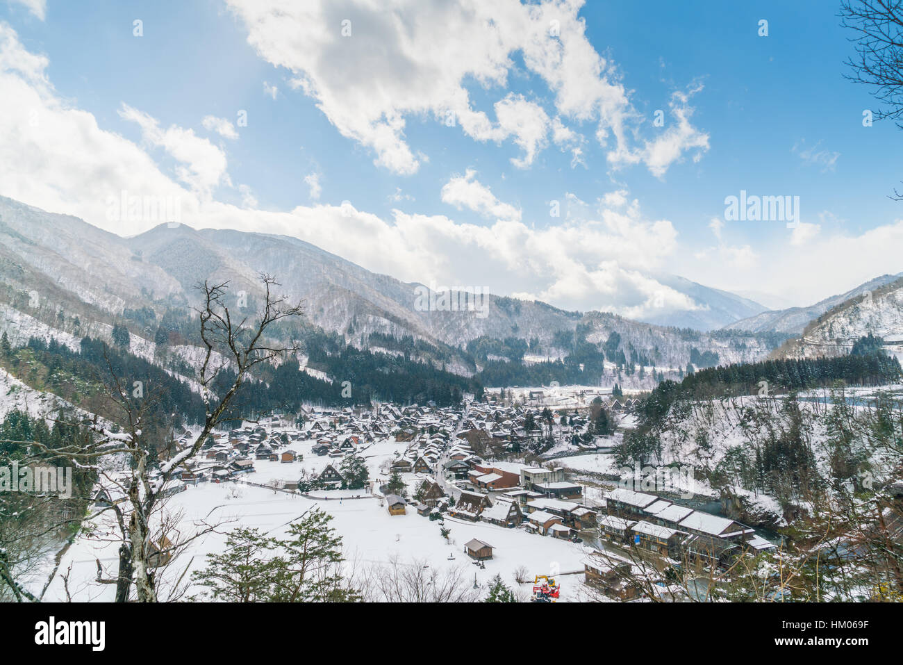 Winter Of Shirakawago with snow falling , Japan Stock Photo - Alamy