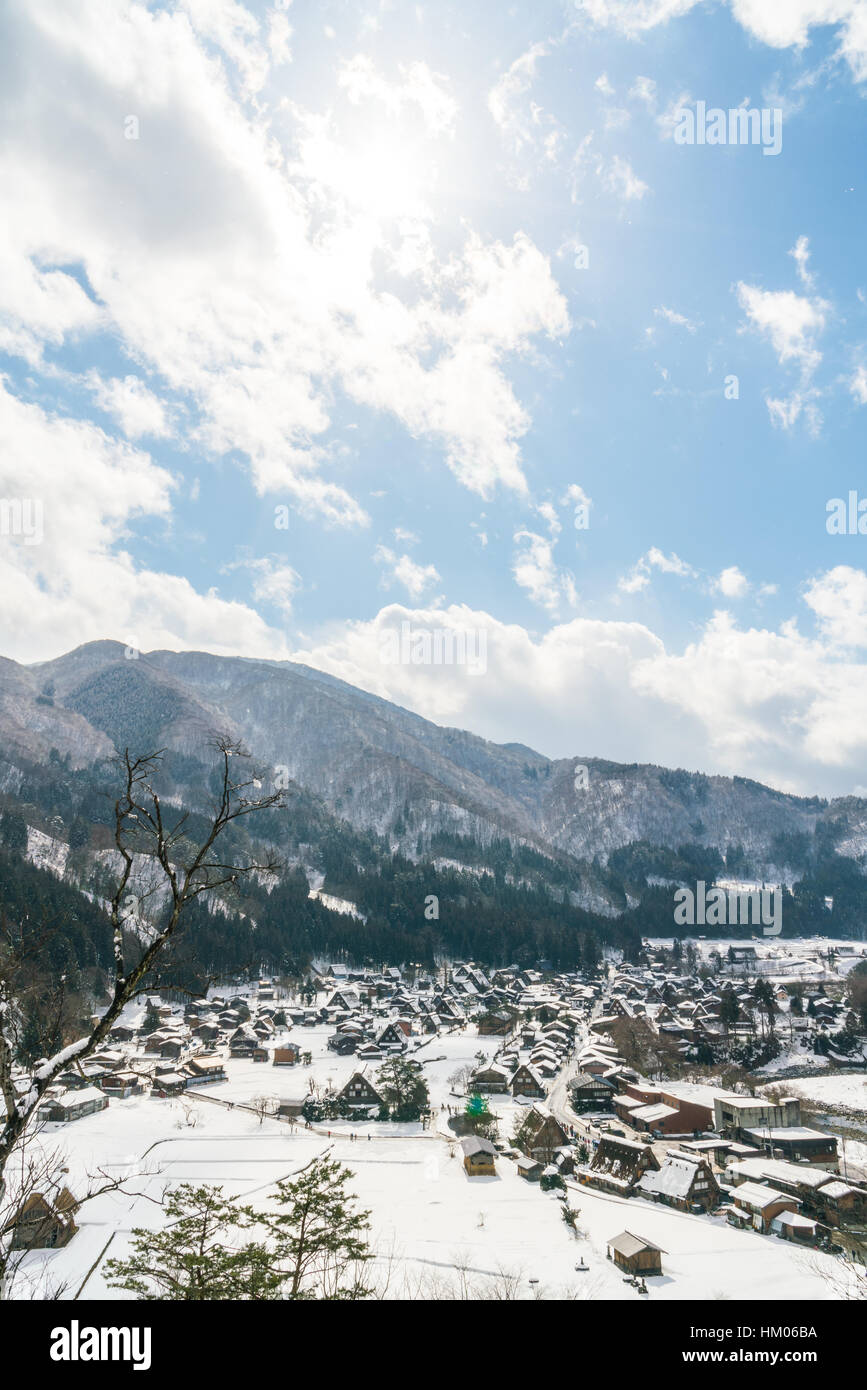 Winter Of Shirakawago with snow falling , Japan Stock Photo - Alamy