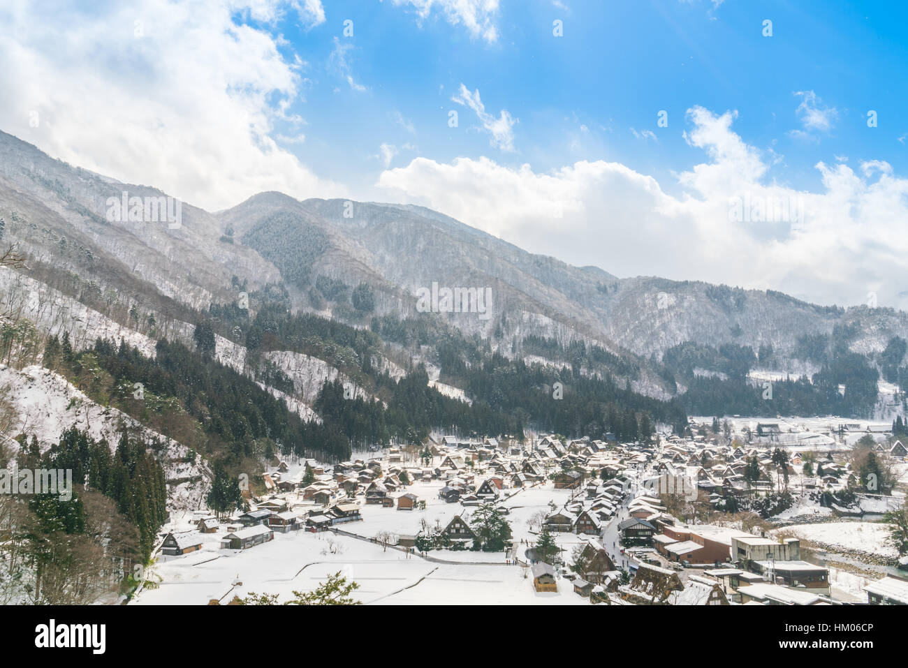 Winter Of Shirakawago with snow falling , Japan Stock Photo - Alamy