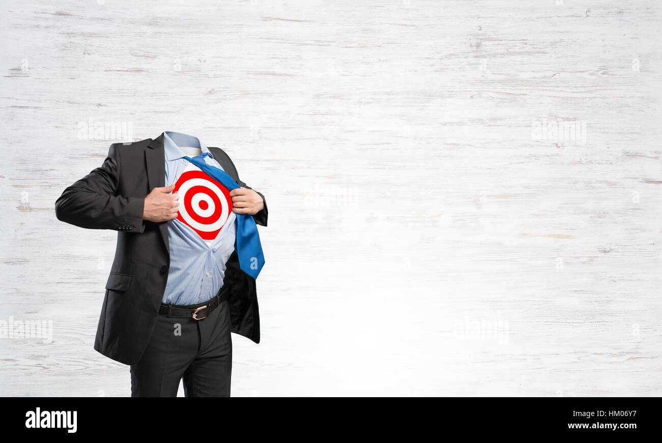 Headless super businessman Stock Photo - Alamy