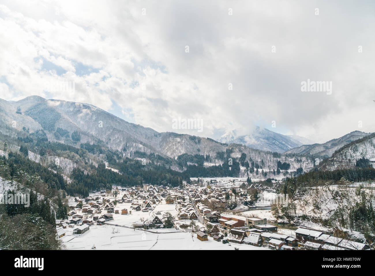 Winter Of Shirakawago with snow falling , Japan Stock Photo - Alamy