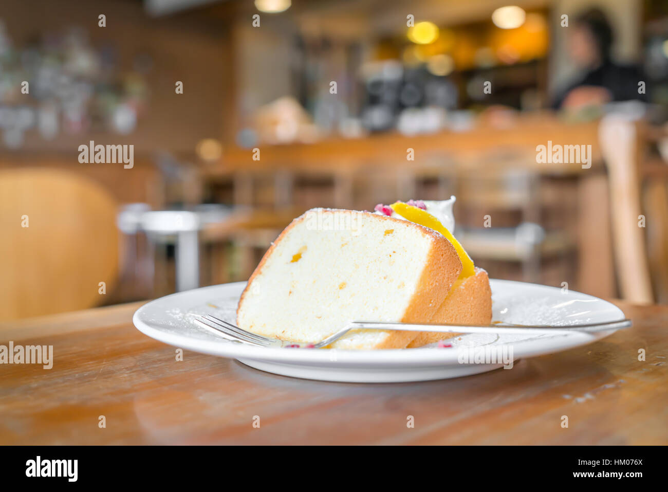 Slice of sponge cake Stock Photo - Alamy