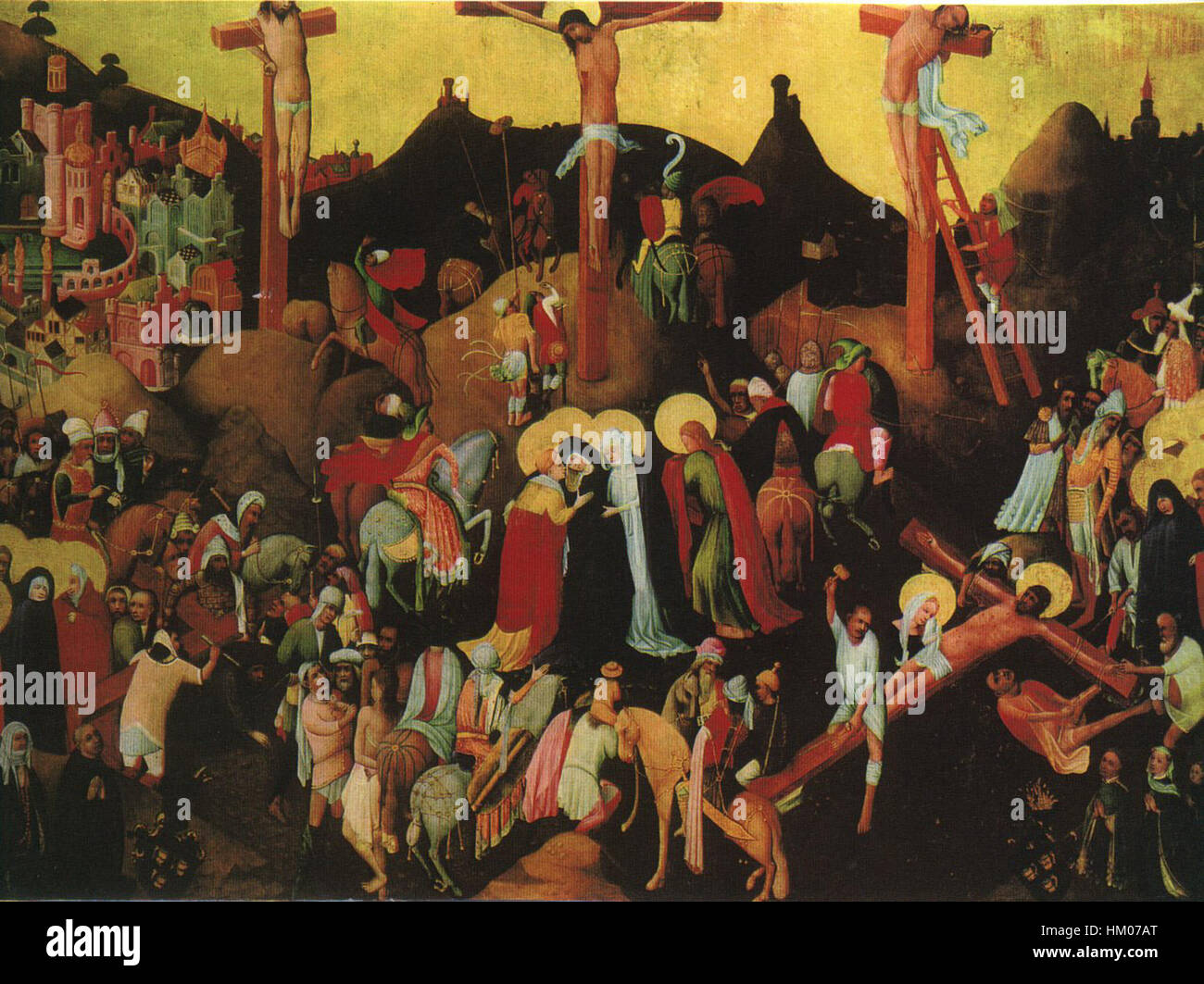 'Kalvarienberg der Familie Wasservas' is a historical painting depicting the Calvary scene ...