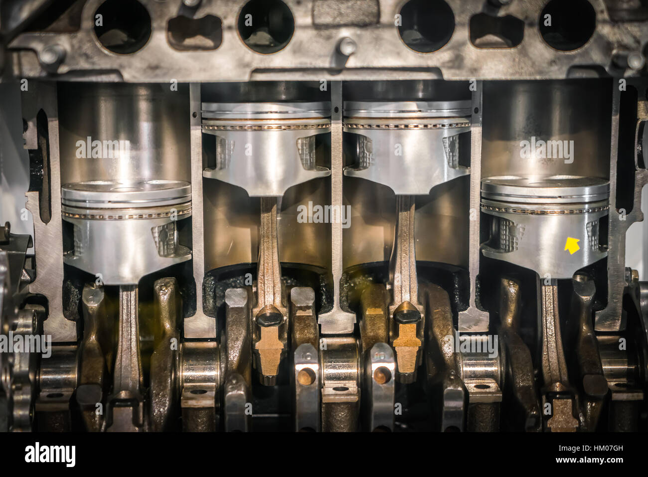 Engine piston cross section Stock Photo - Alamy